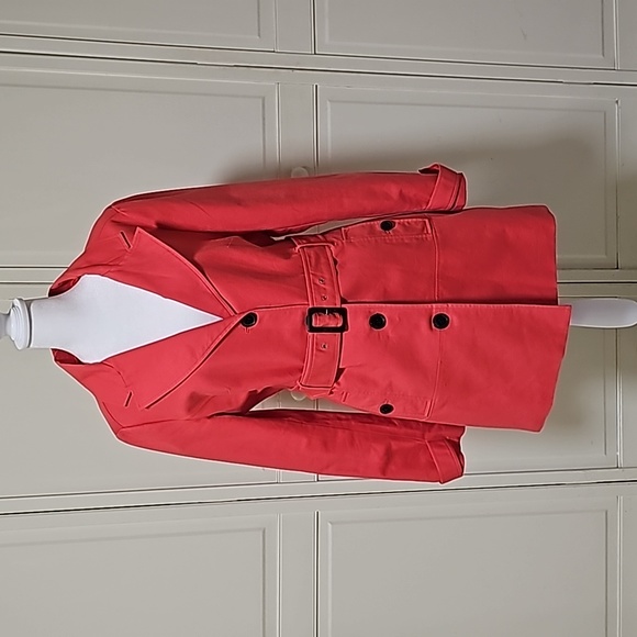 Mango | Jackets & Coats | Mango Dark Coral Trench Coatsize L | Poshmark